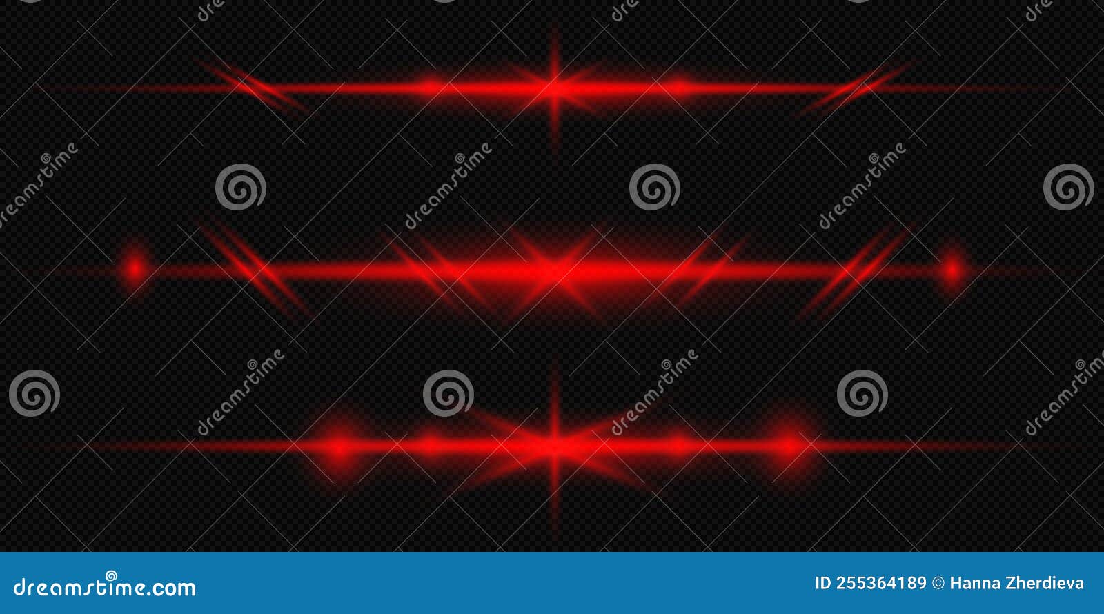 Red Laser Beam with Neon Illumination, Bright Flash of Light. Isolated ...
