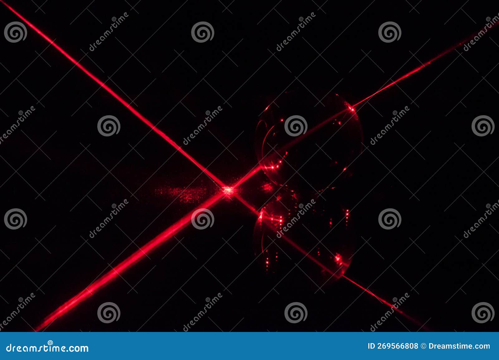 Red Laser Beam Reflecting on a Mirror Stock Photo - Image of reflection ...