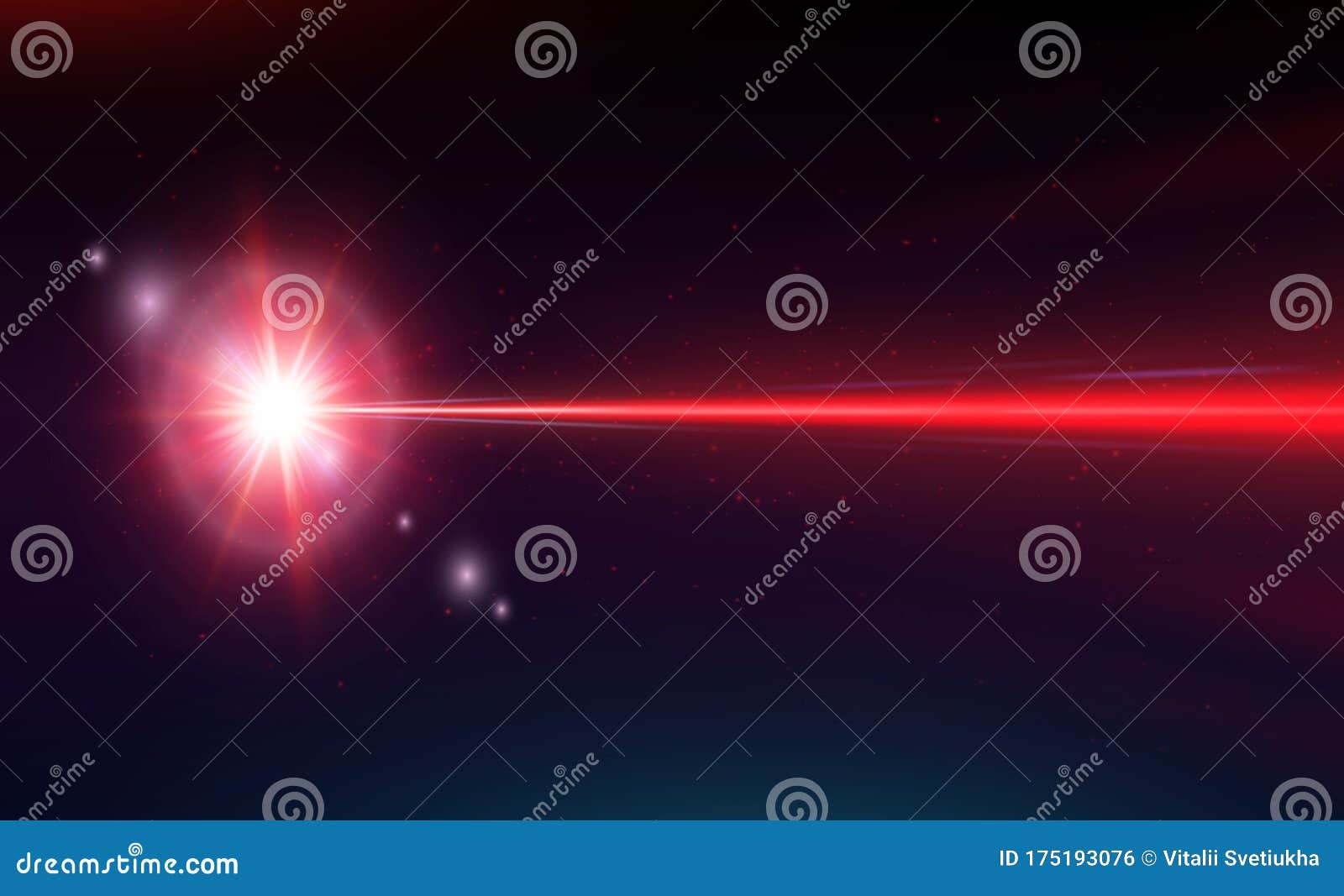 Red Laser Beam. Vector Illustration Stock Vector - Illustration of ...