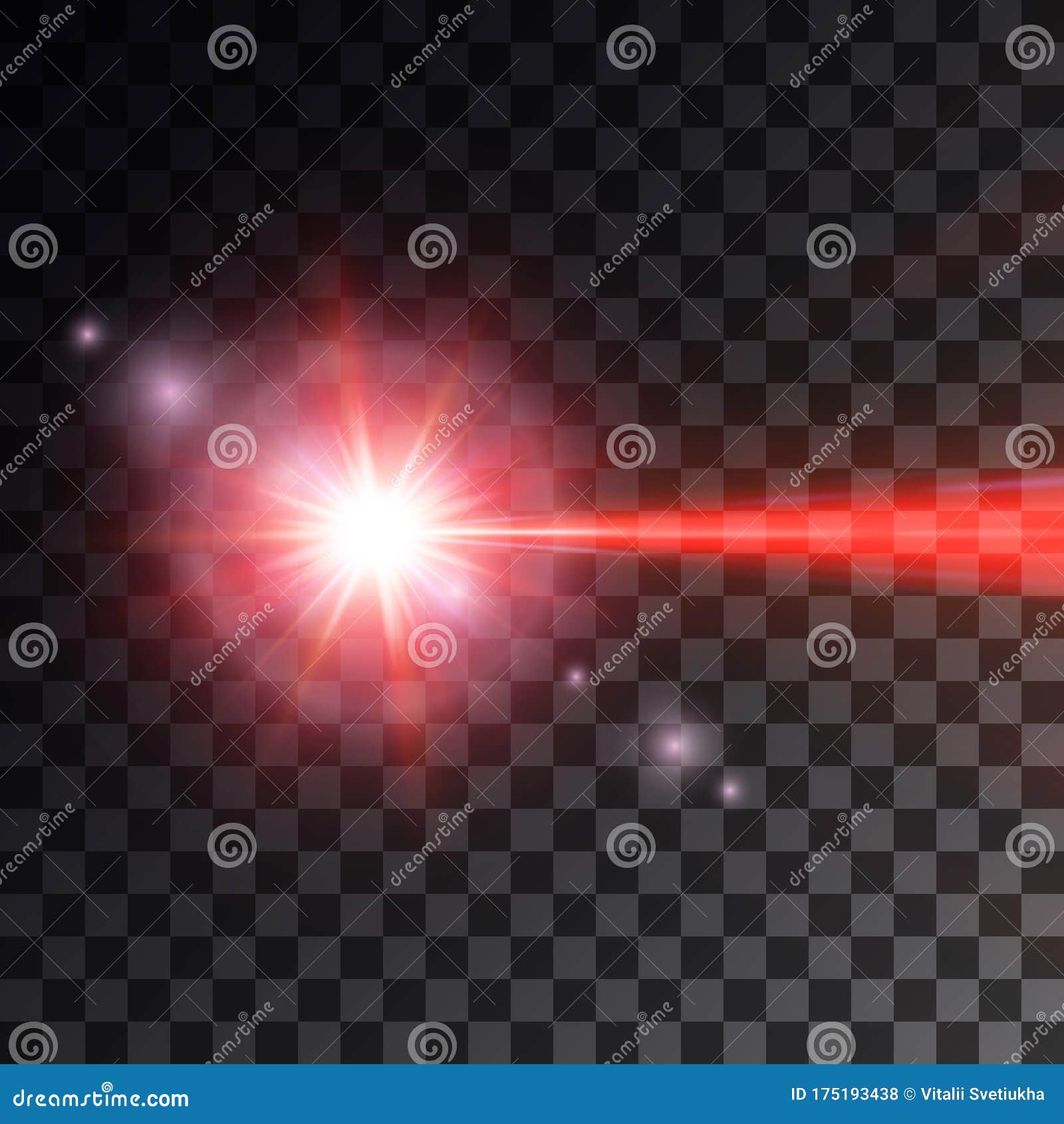Red Laser Beam. Vector Illustration Stock Vector - Illustration of beam ...