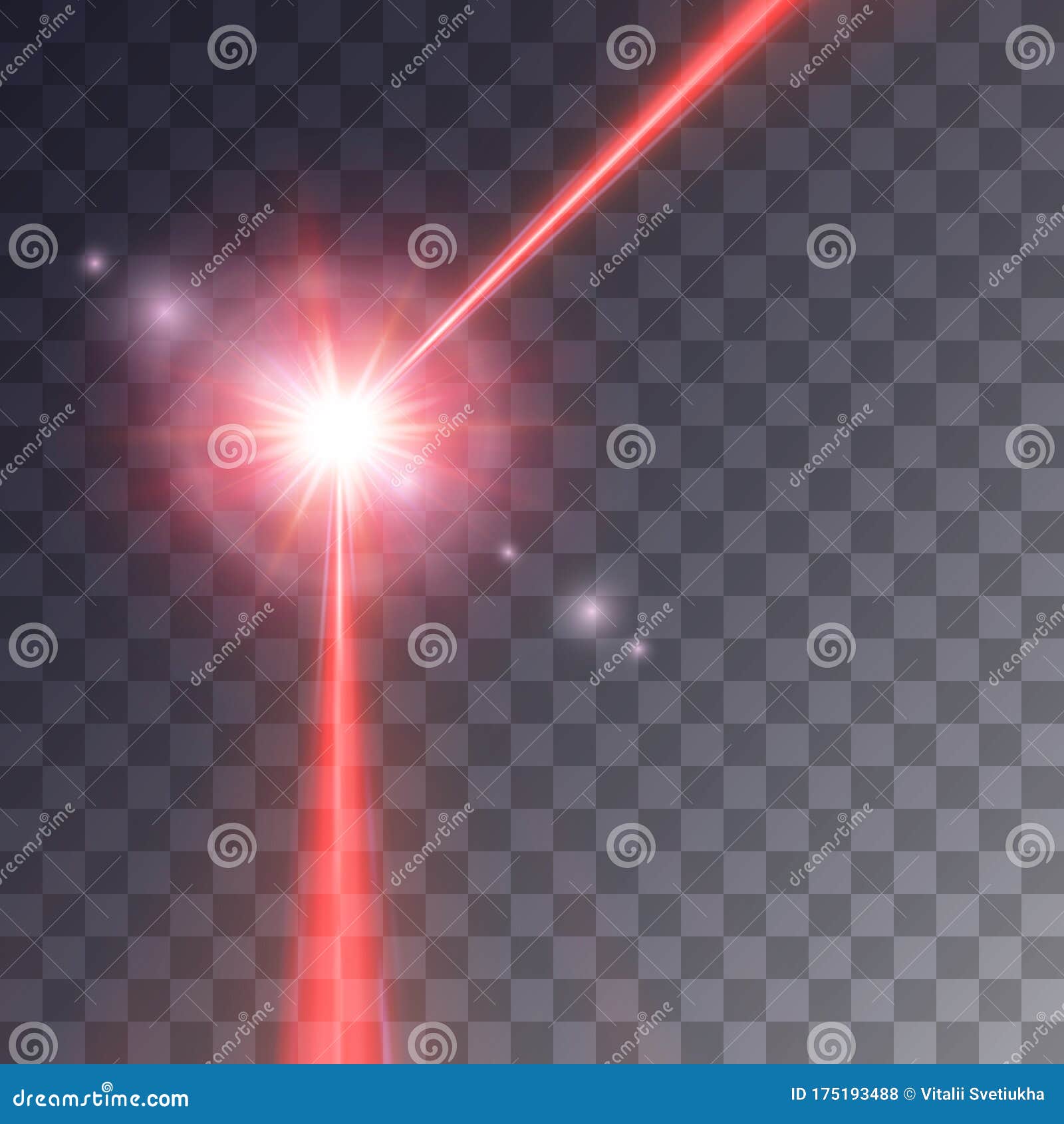 Red Laser Beam. Vector Illustration Stock Vector - Illustration of ...