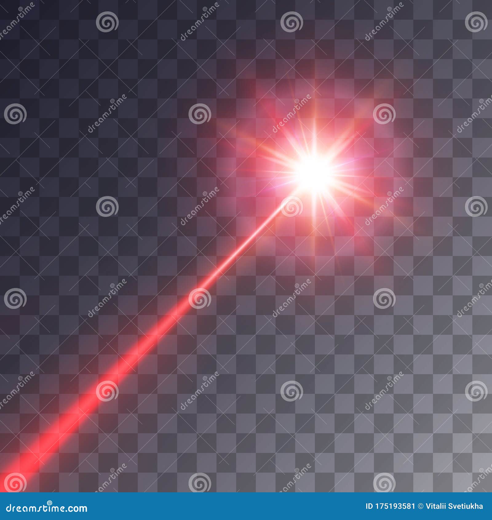 Red Laser Beam. Vector Illustration Stock Vector - Illustration of ...