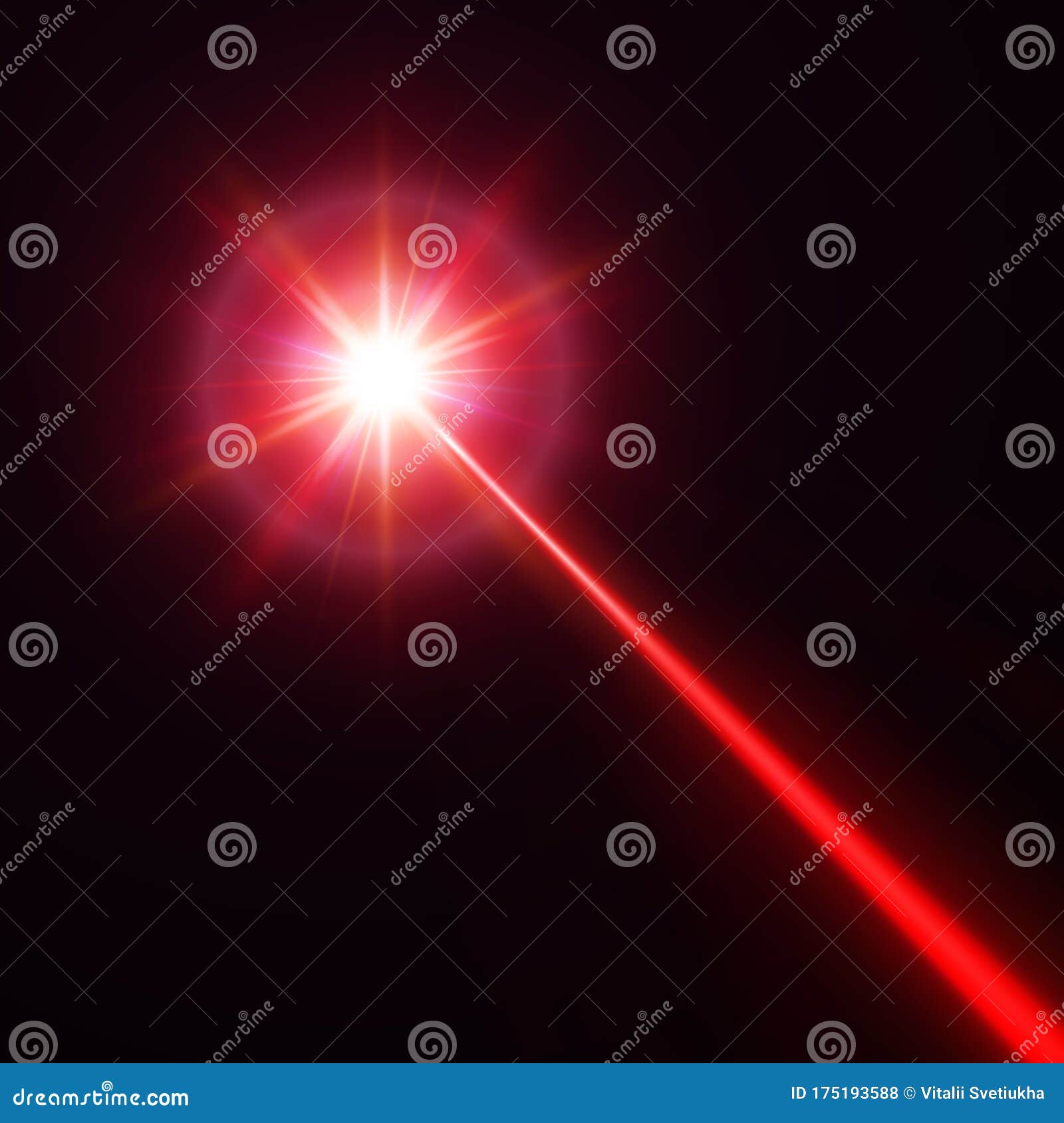 Red Laser Beam. Vector Illustration Stock Vector - Illustration of ...