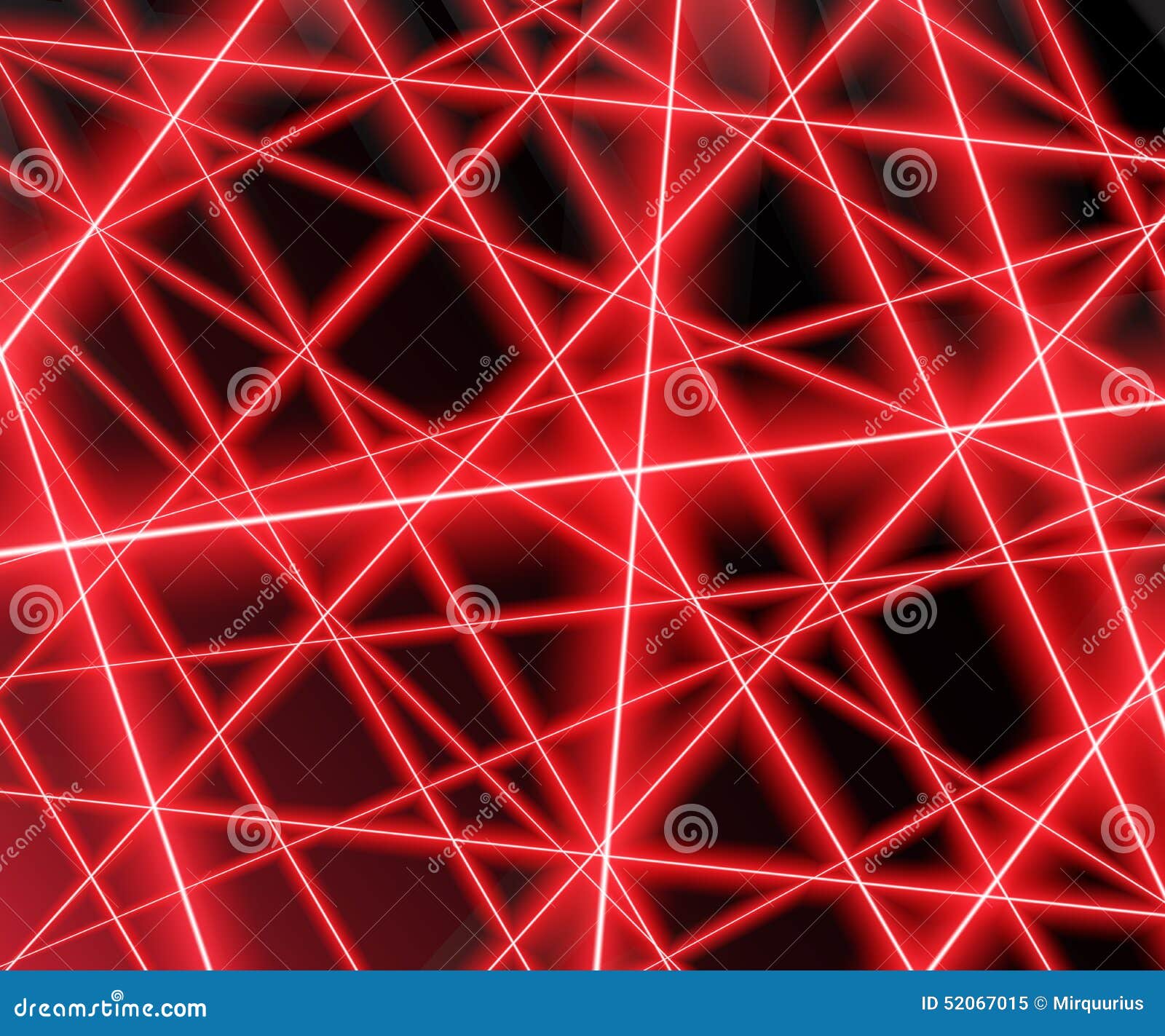 Red Laser Beams Isolated On Dark Background With Light Flares Vector ...