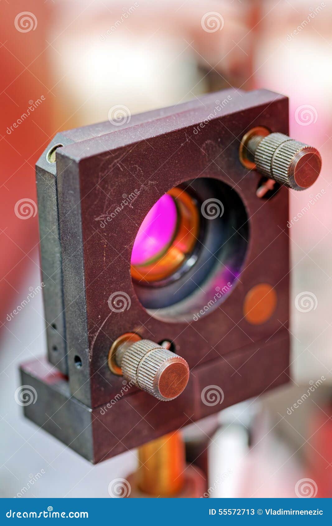 Red laser in laboratory stock image. Image of physics - 55572713