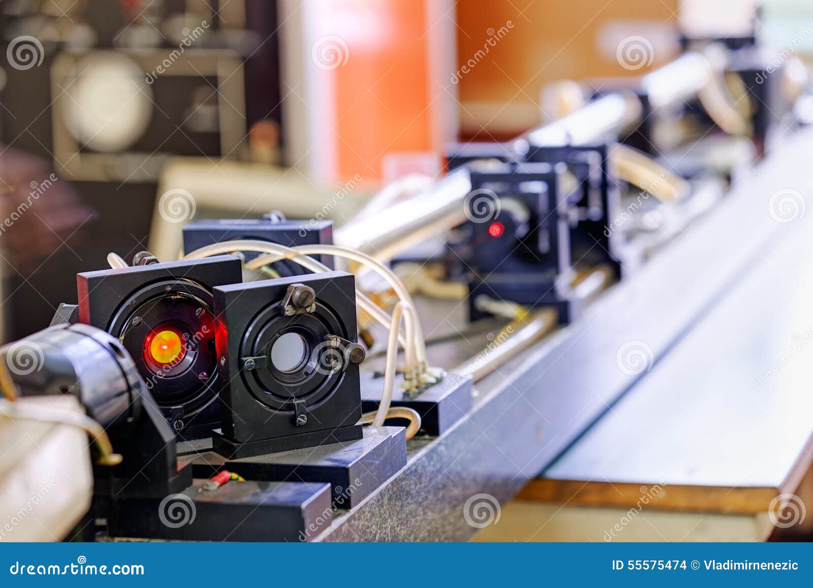 Red Laser In Laboratory Royalty-Free Stock Photography | CartoonDealer ...