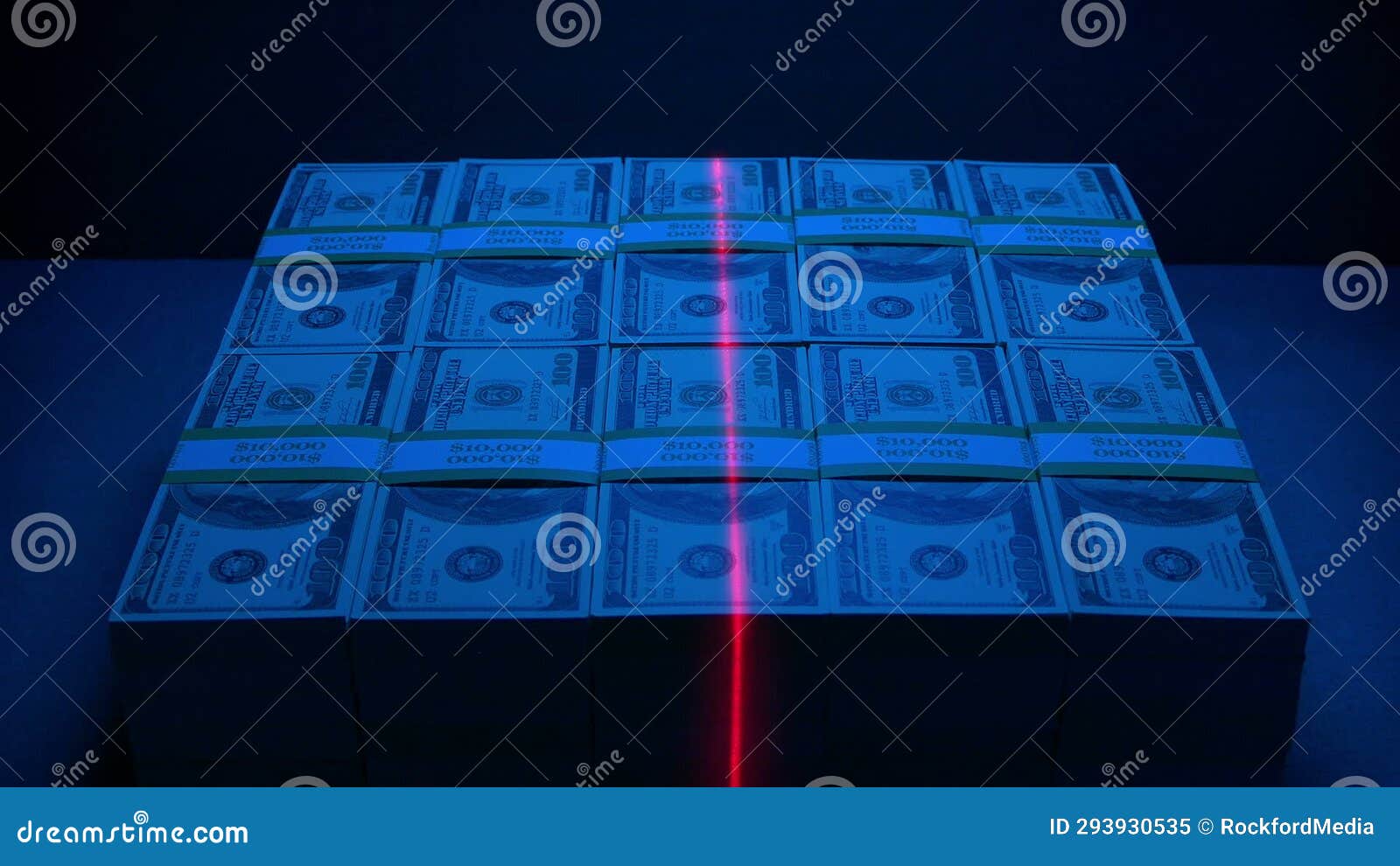 Security Laser Scans Money Block in Vault Stock Video - Video of ...