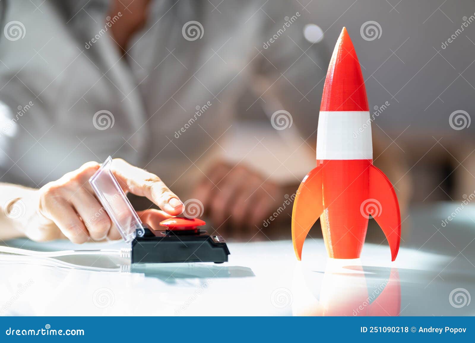 Red Launch Button stock photo. Image of press, launch - 251090218