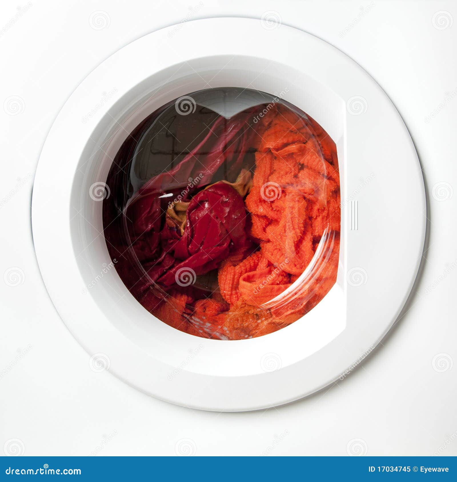 Red Laundry in a Washing Machine Stock Image - Image of door, machine ...