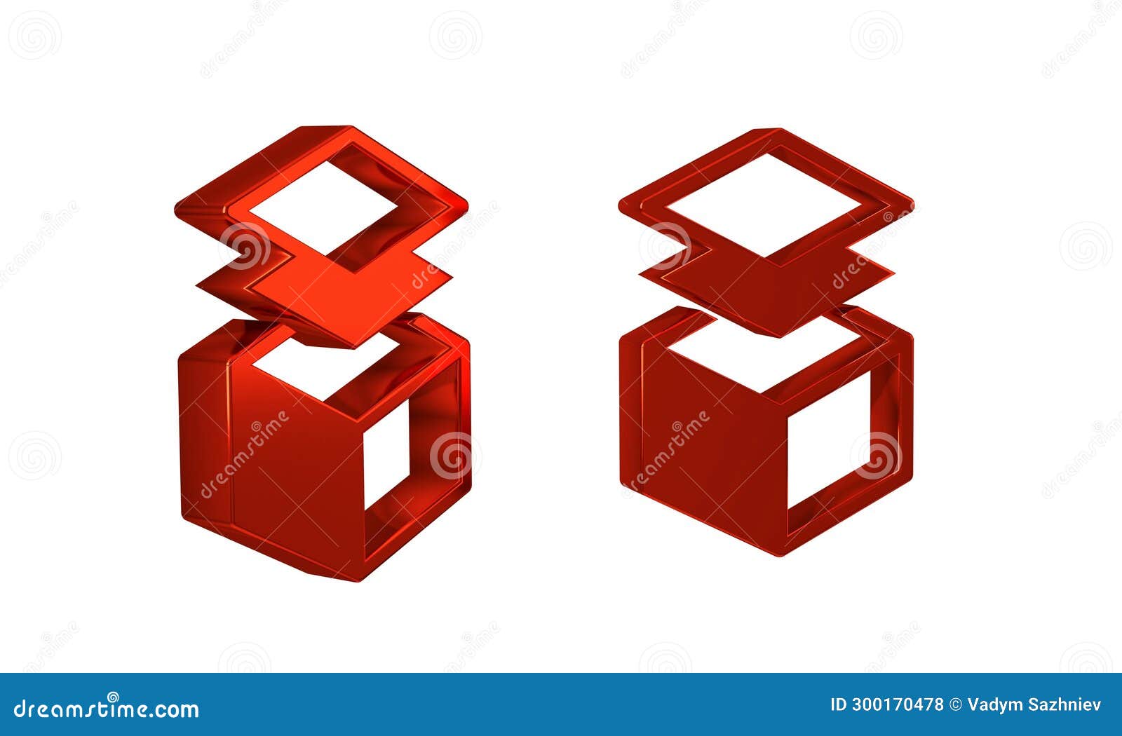 Red Layers Icon Isolated on Transparent Background. Stock Illustration ...