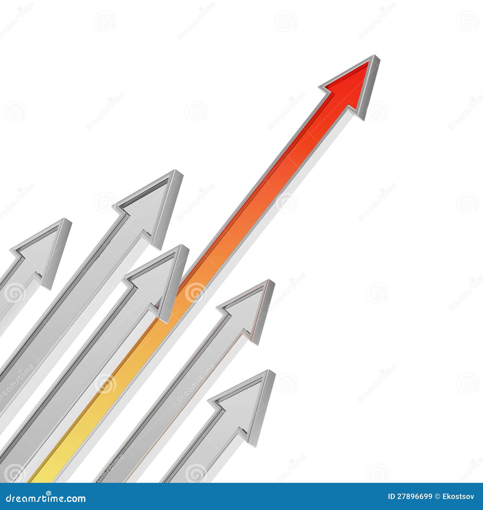 Red Leader Arrow stock illustration. Illustration of achievement - 27896699
