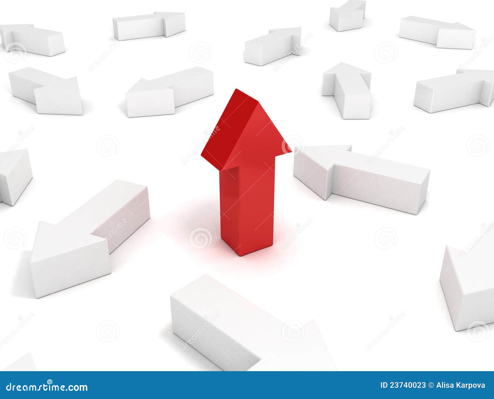 Red Leader Arrow Standing of Underlying Others Stock Illustration ...