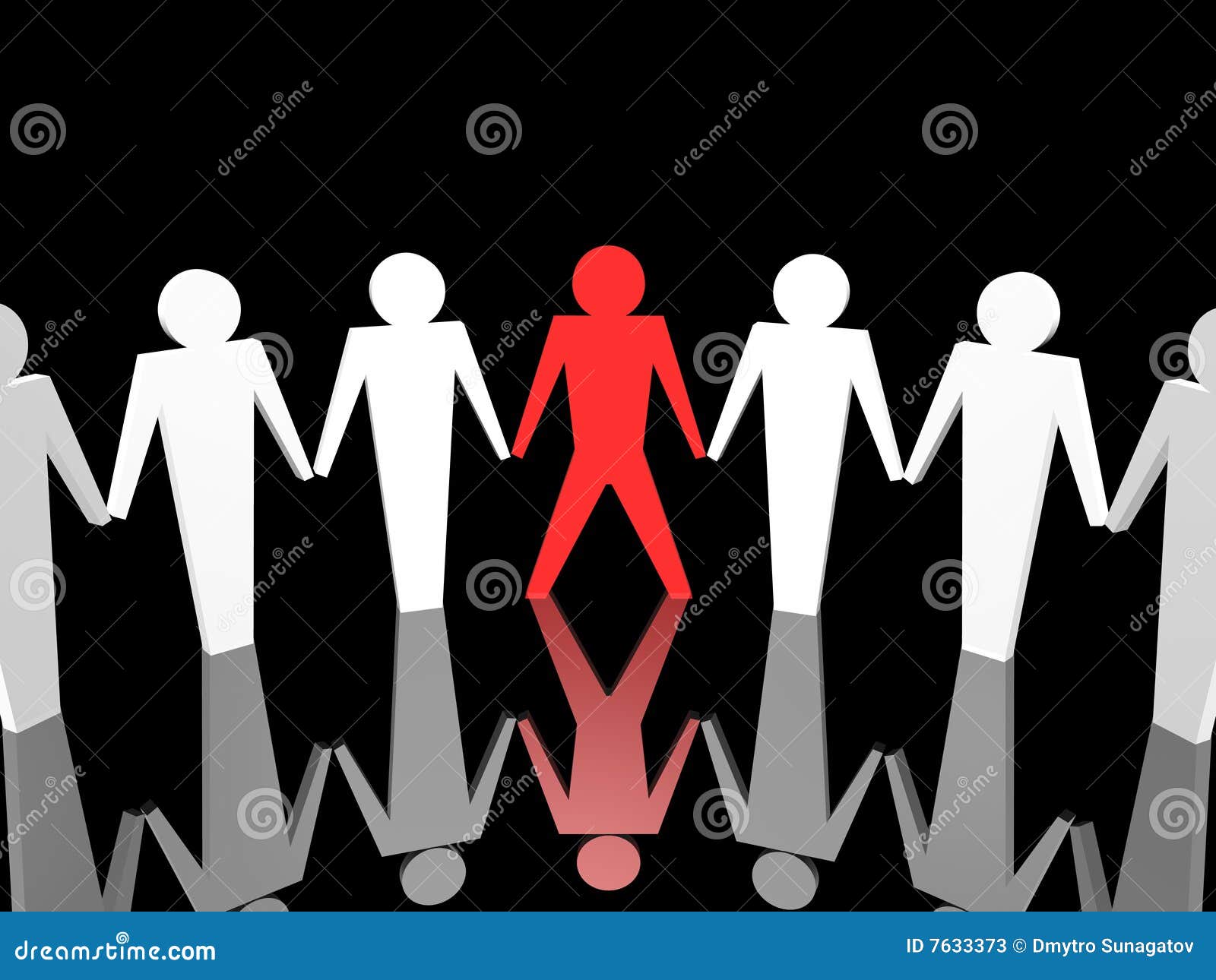 Red leader in business stock illustration. Illustration of decisions ...