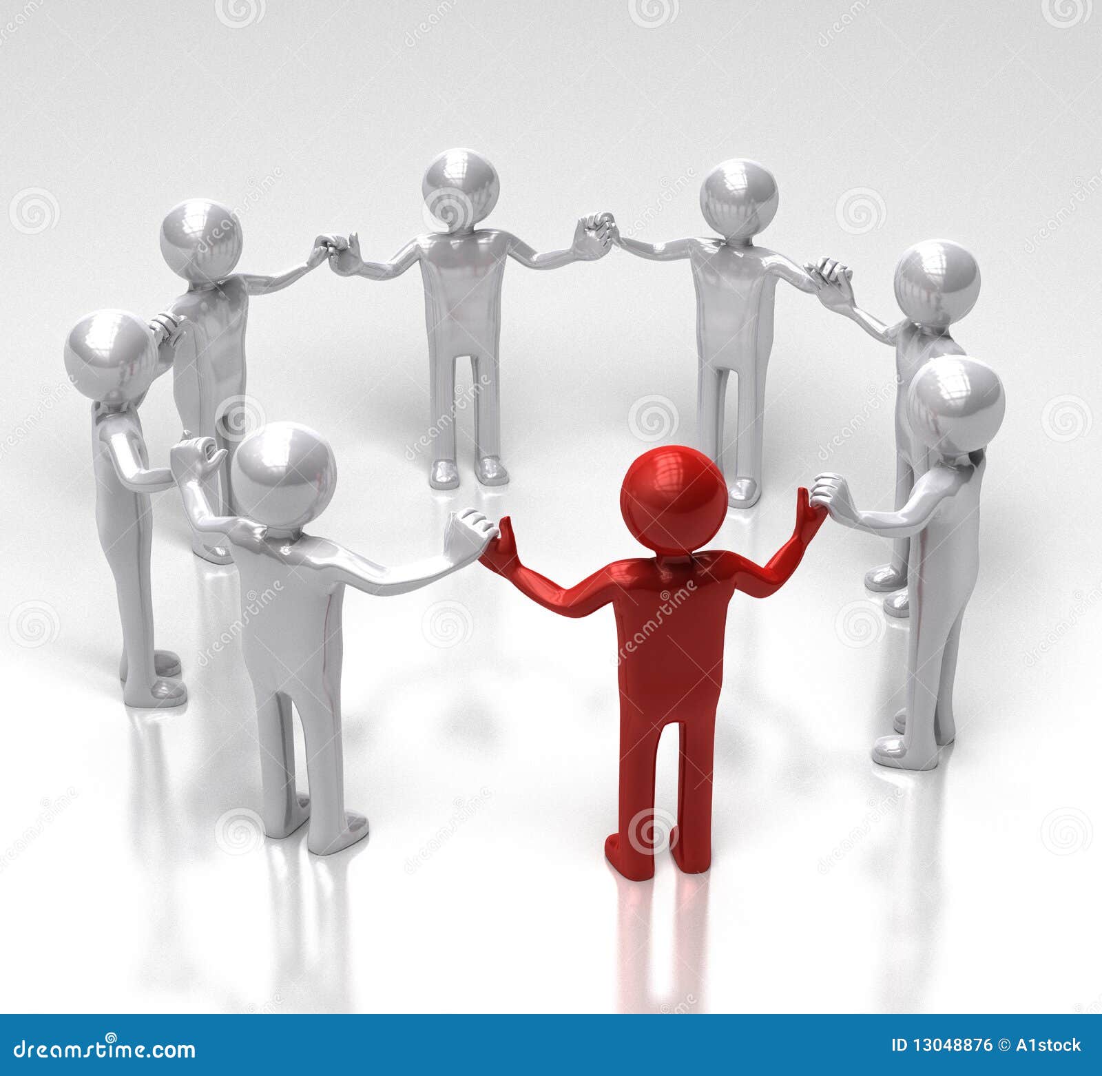 Red leader of the circle stock illustration. Illustration of group ...