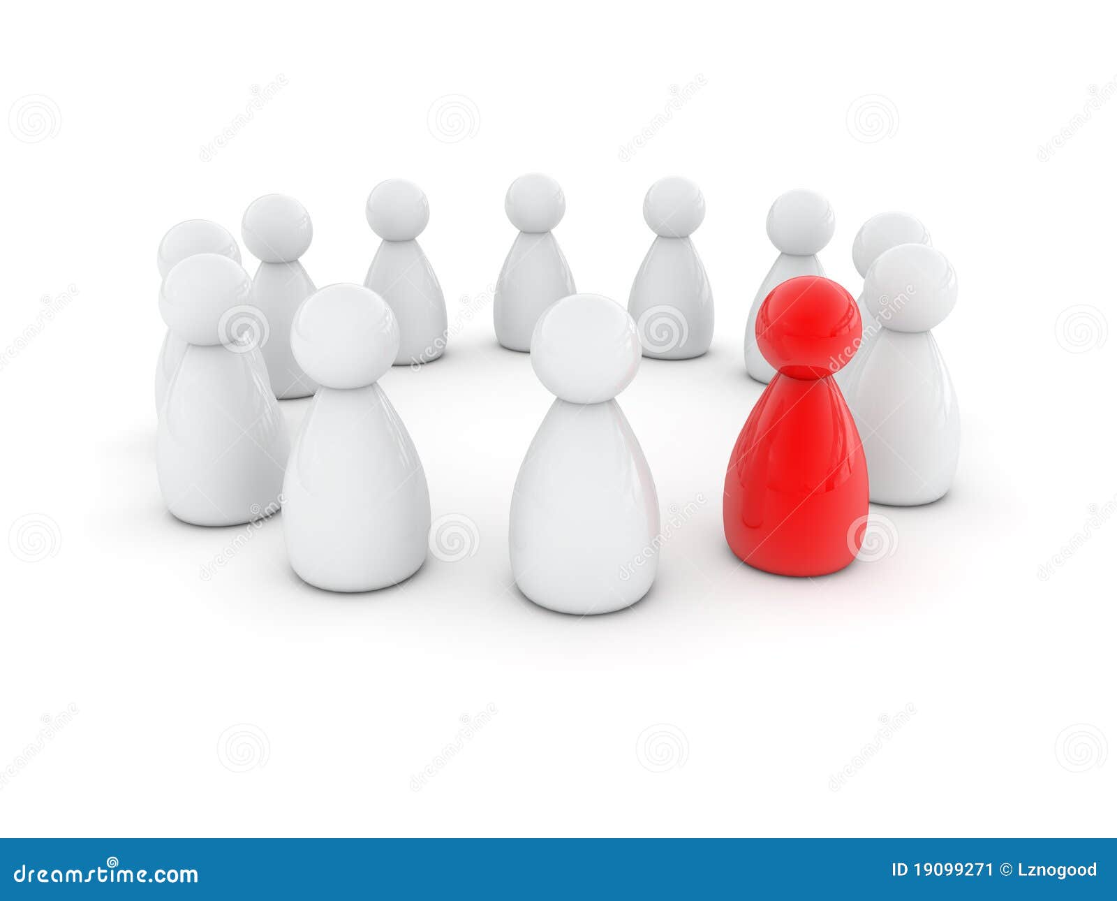Red leader figure stock illustration. Illustration of group - 19099271