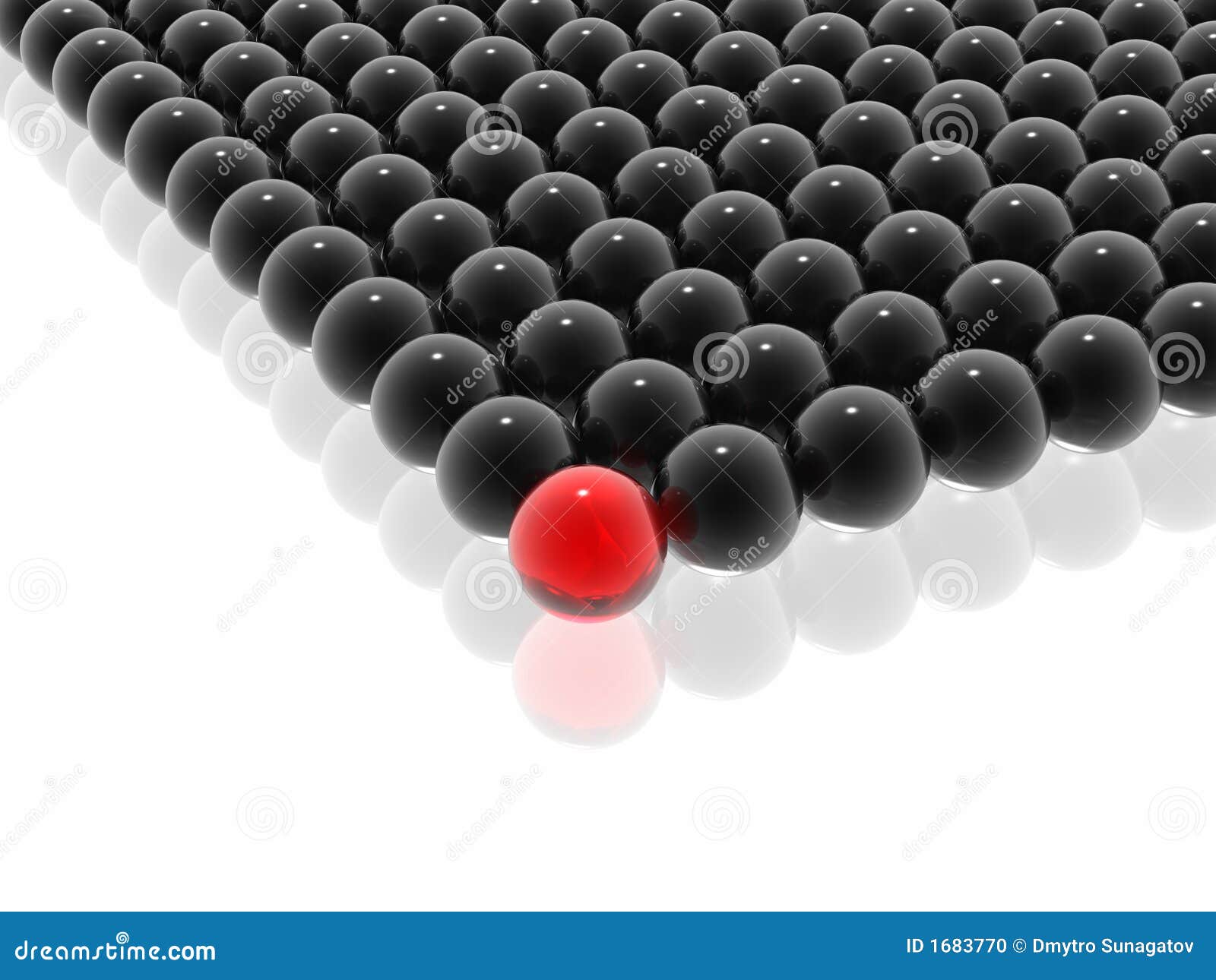 Red leader of management stock illustration. Illustration of balls ...