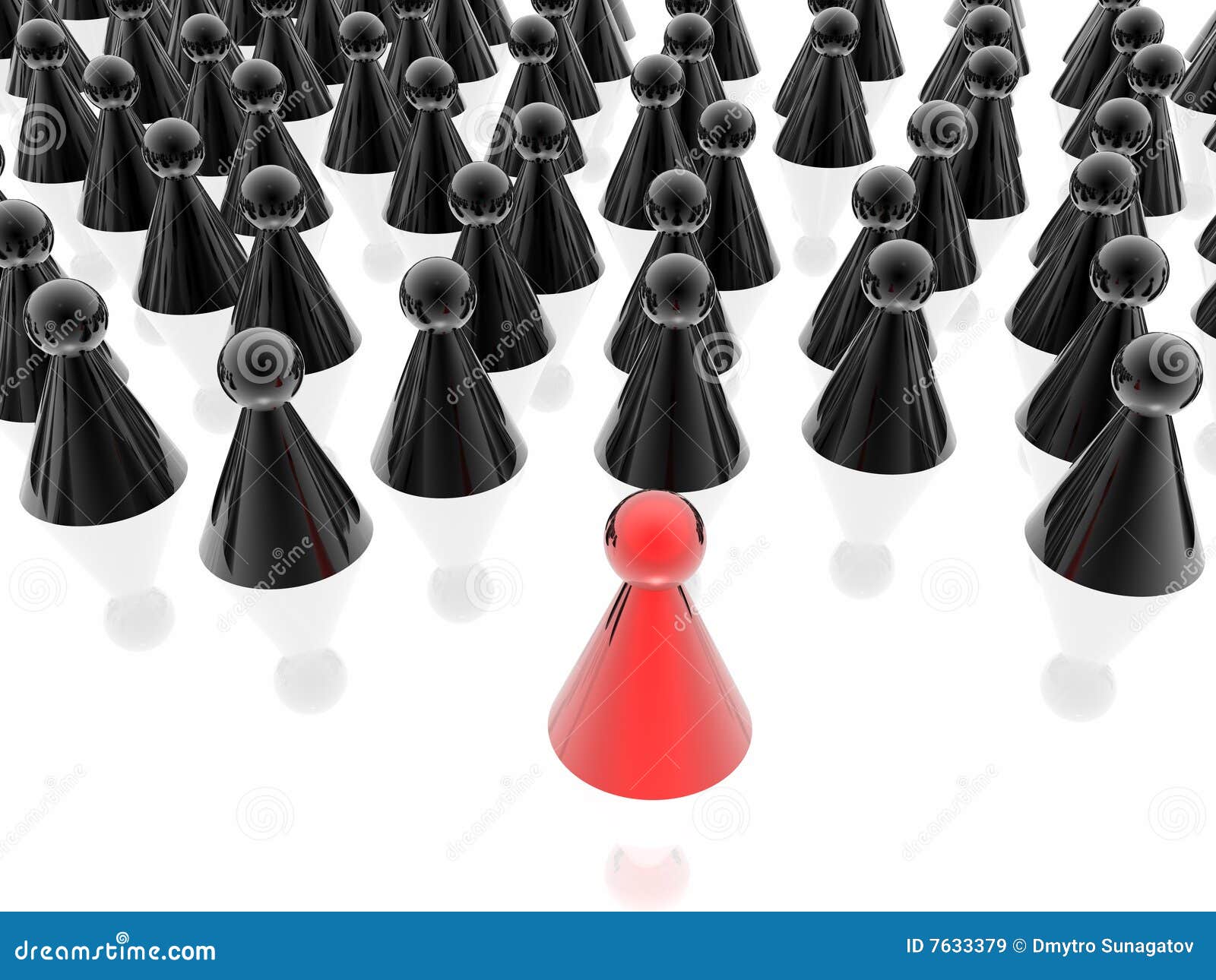 Red leader of management stock illustration. Illustration of background ...