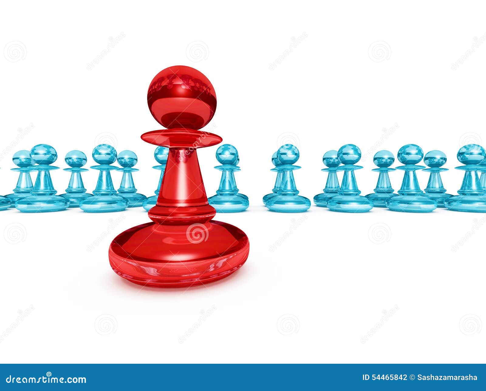 Red Leader Winner Pawn Forward Other Group Team Stock Illustration ...