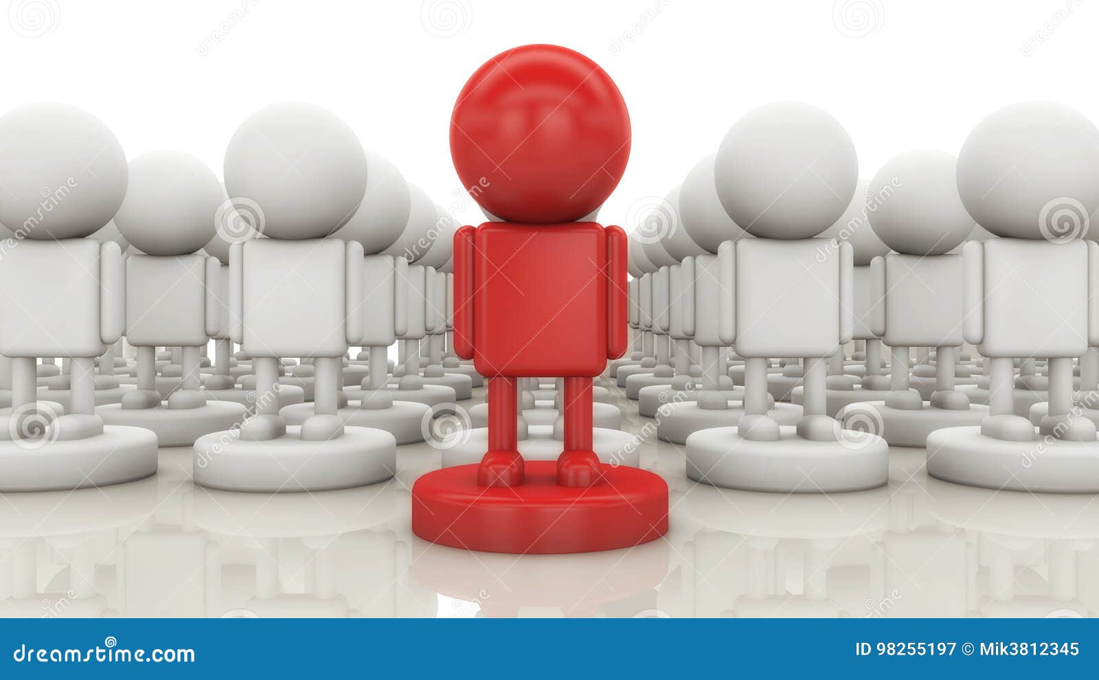 Red leadership and team stock illustration. Illustration of person ...