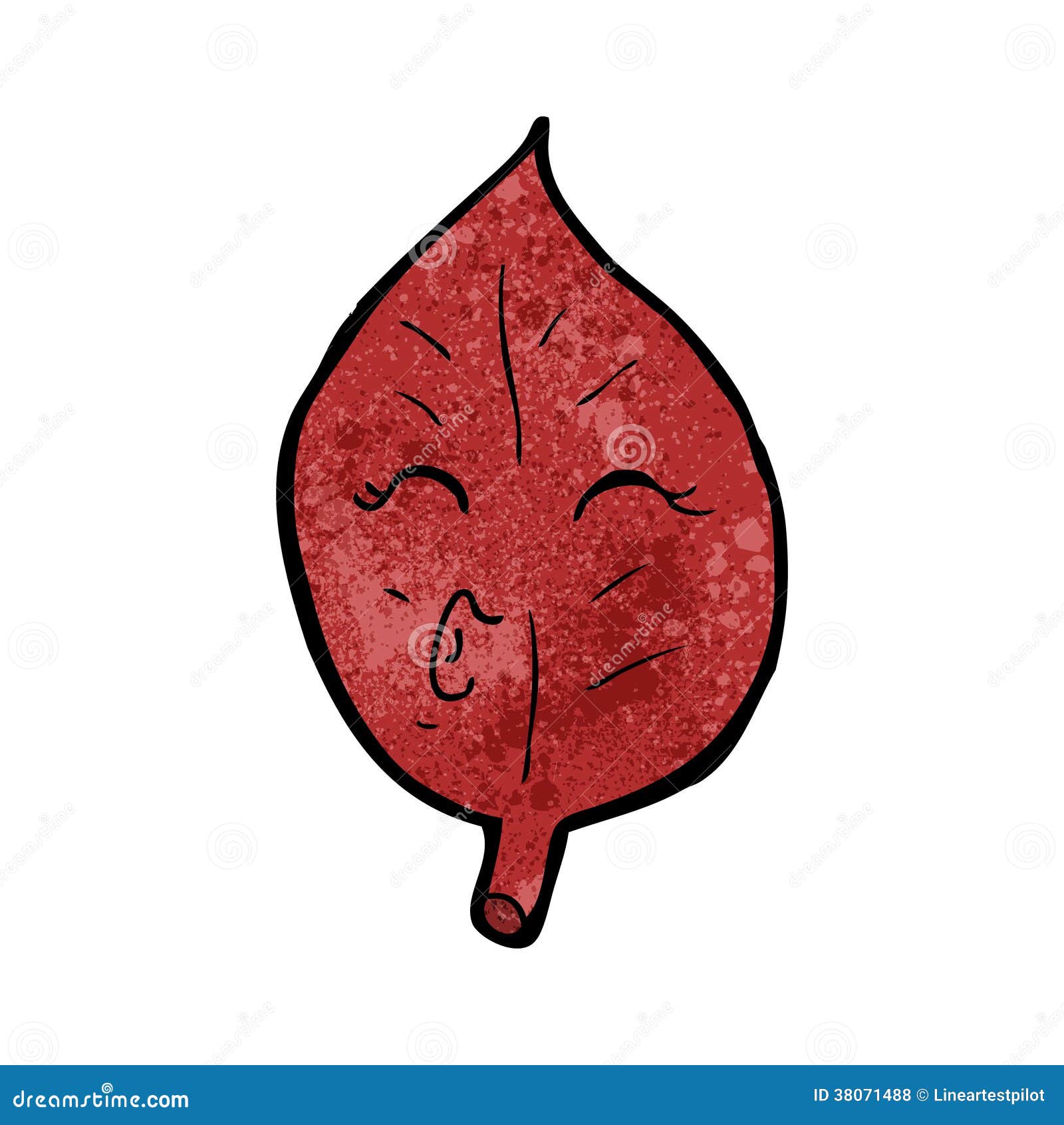Red leaf cartoon character stock vector. Illustration of artwork - 38071488
