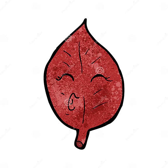 Red leaf cartoon character stock vector. Illustration of artwork - 38071488