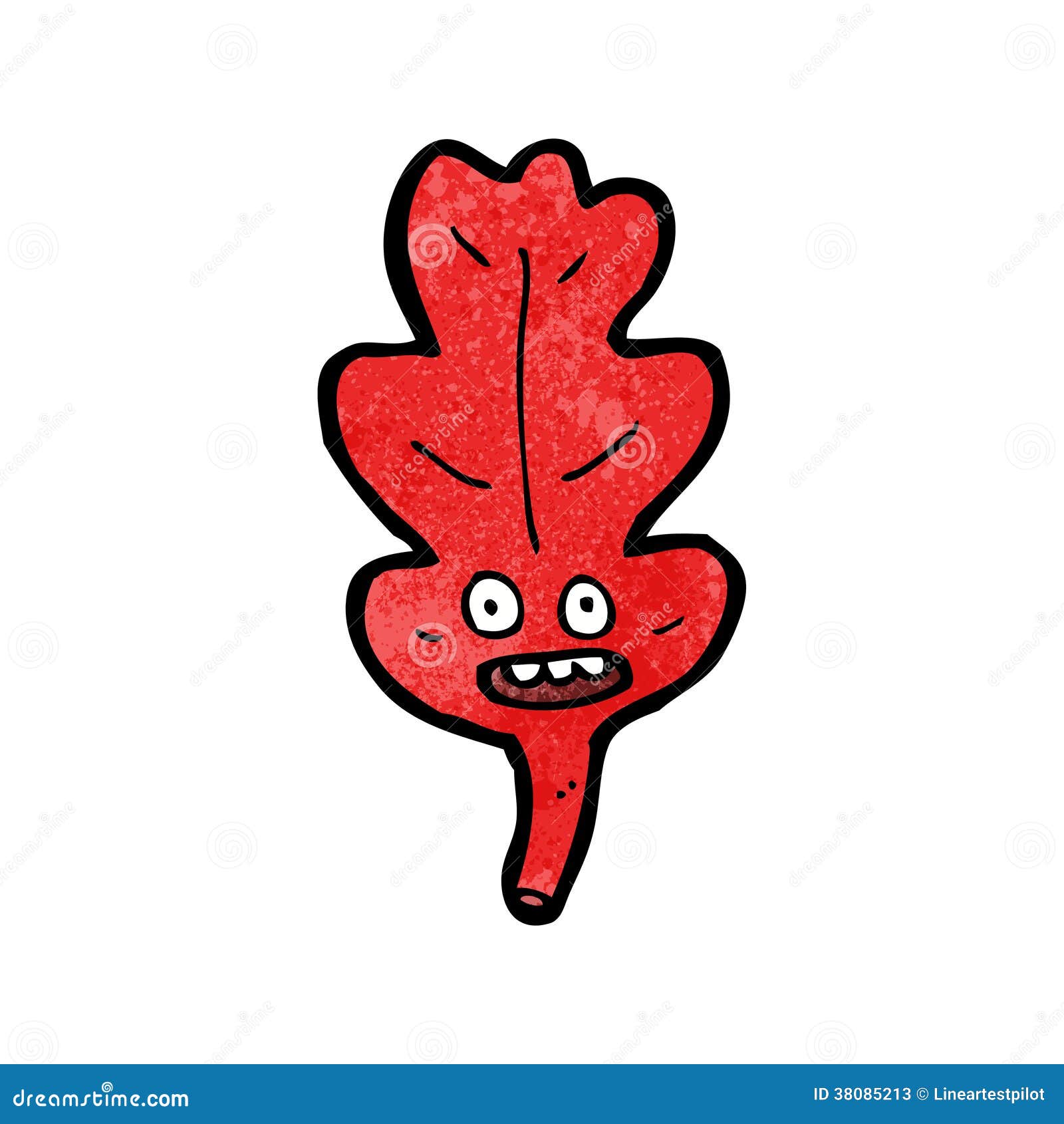 Red leaf cartoon character stock vector. Illustration of face - 38085213