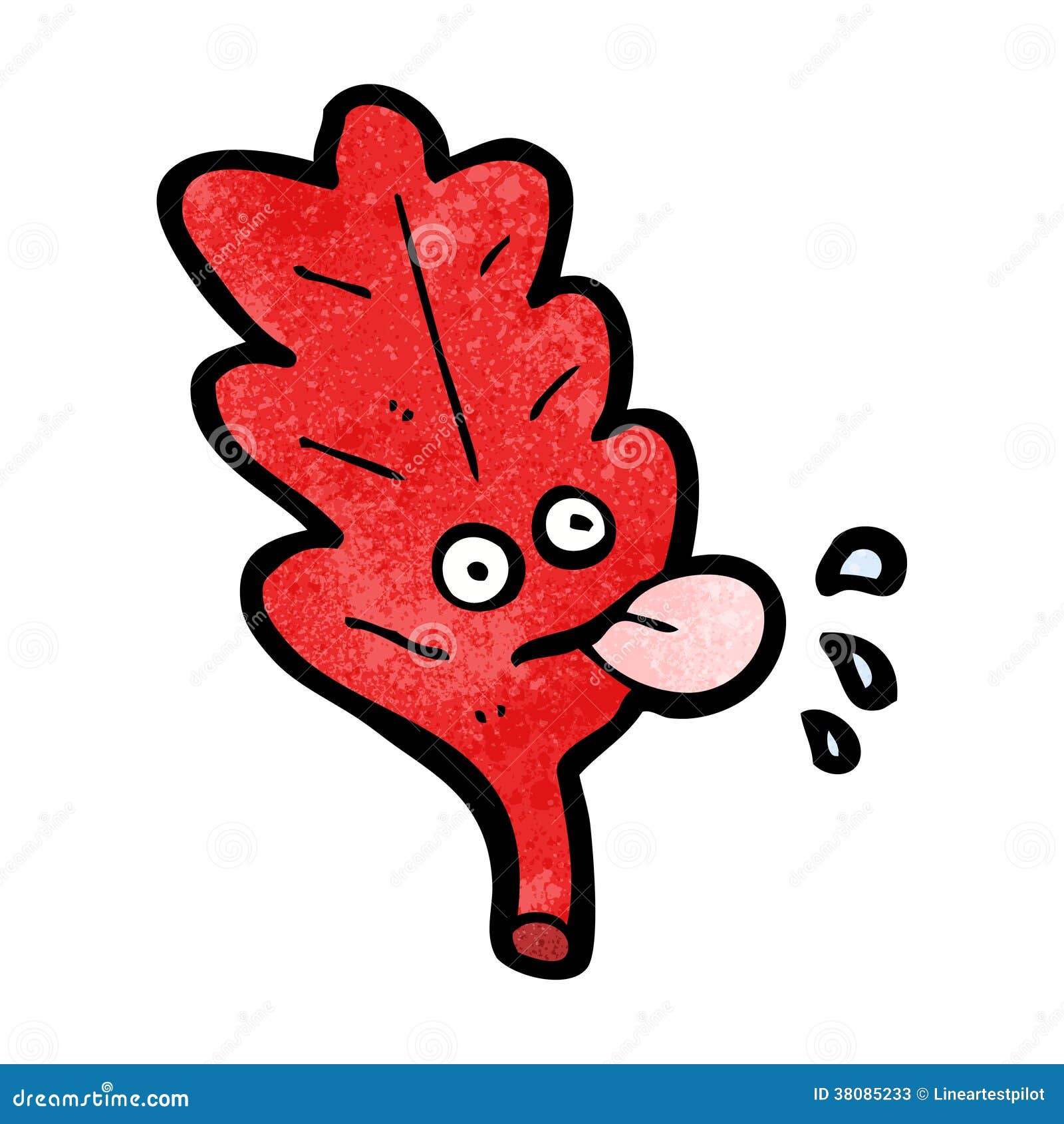 Red leaf cartoon character stock vector. Illustration of quirky - 38085233
