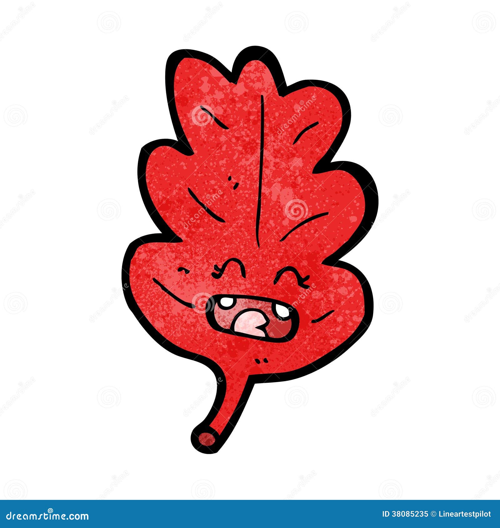 Red leaf cartoon character stock vector. Illustration of traditional ...