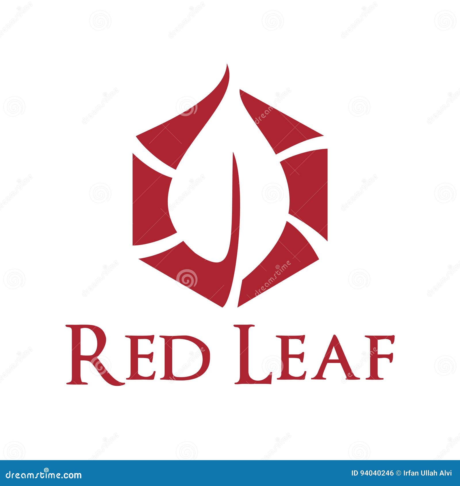 Red Leaf Logo Vector Design. Stock Vector - Illustration of design ...