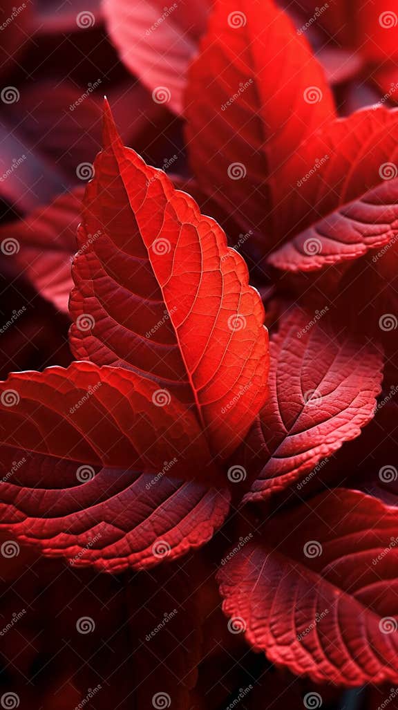 Red Leaves Tree Gardening Wallpaper Nature Environment Background Stock ...