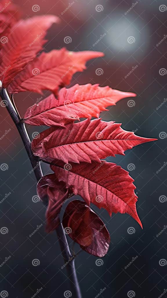 Red Leaves Tree Gardening Wallpaper Nature Environment Background Stock ...