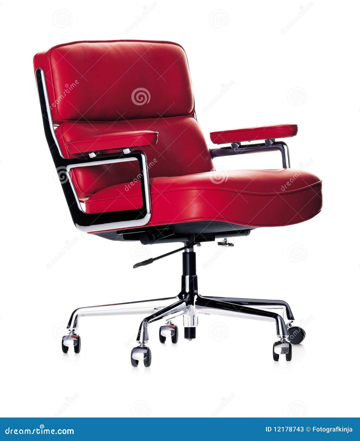 Red leather armchair stock image. Image of background - 12178743