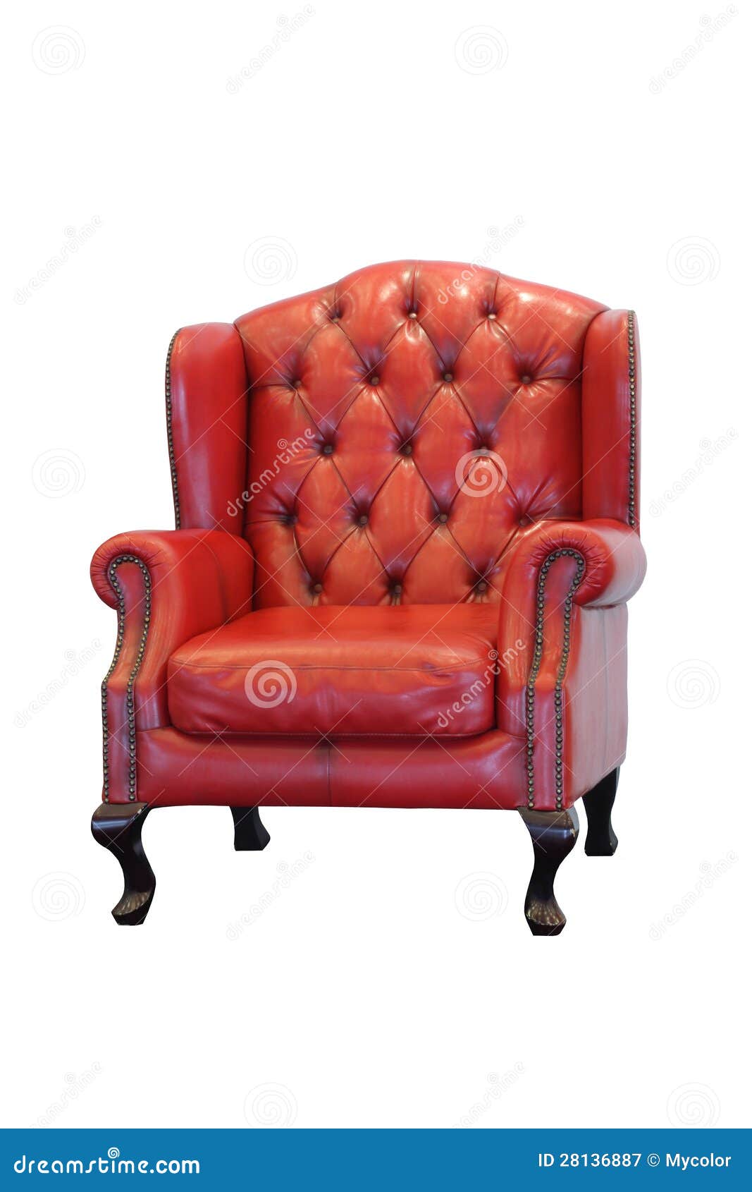 Red leather armchair stock image. Image of rest, fashion - 28136887