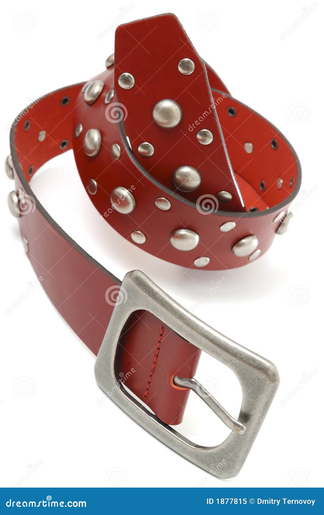 Red leather belt stock image. Image of sash, style, loop - 1877815