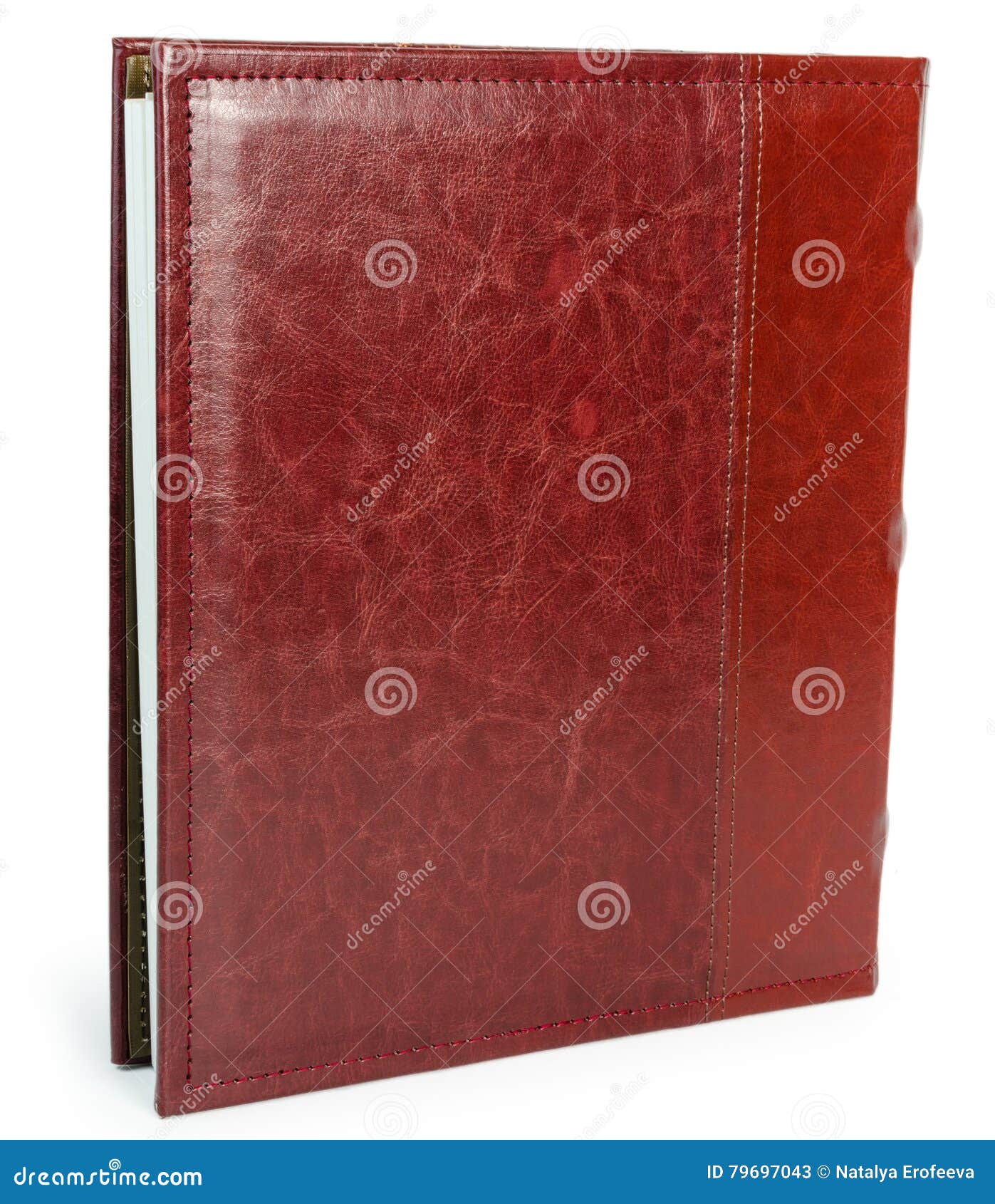Red Leather Book on Wite Backround Stock Image - Image of decorative ...