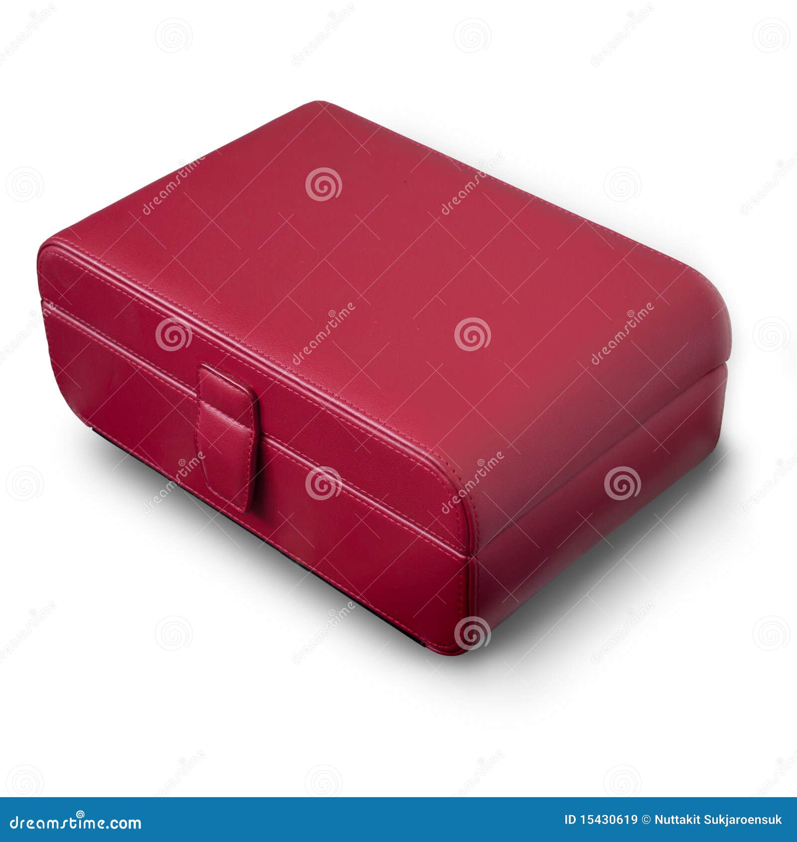 Red leather box stock image. Image of earring, small - 15430619