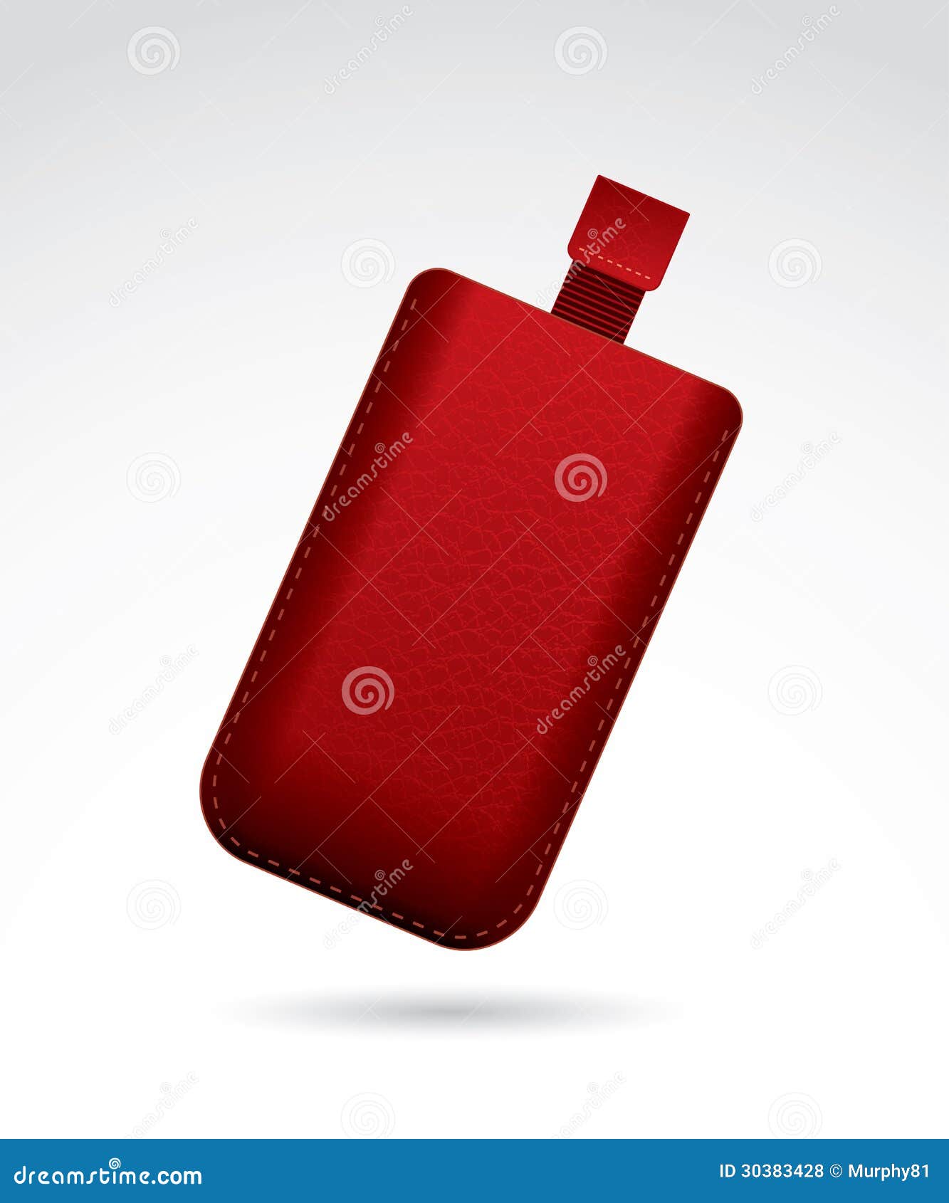 Red Leather Cell Phone Case Stock Vector - Illustration of ...