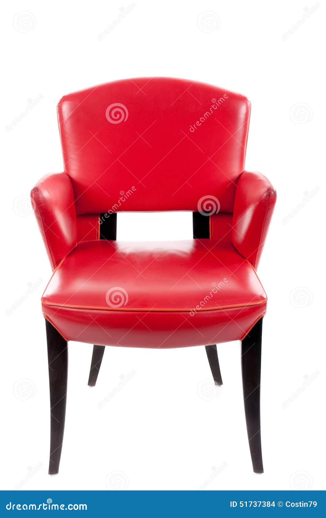 Red leather chair stock photo. Image of retro, design - 51737384