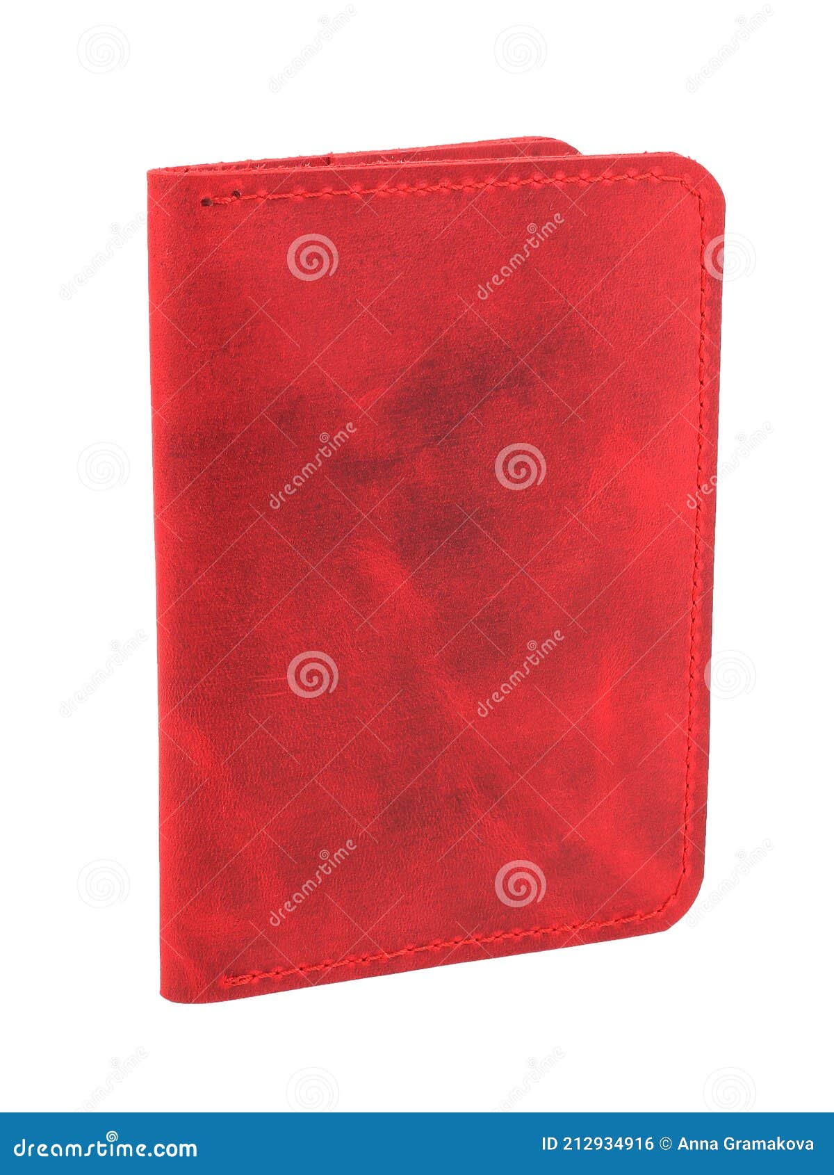 Red Leather Document Cover Isolated on White Stock Photo - Image of ...