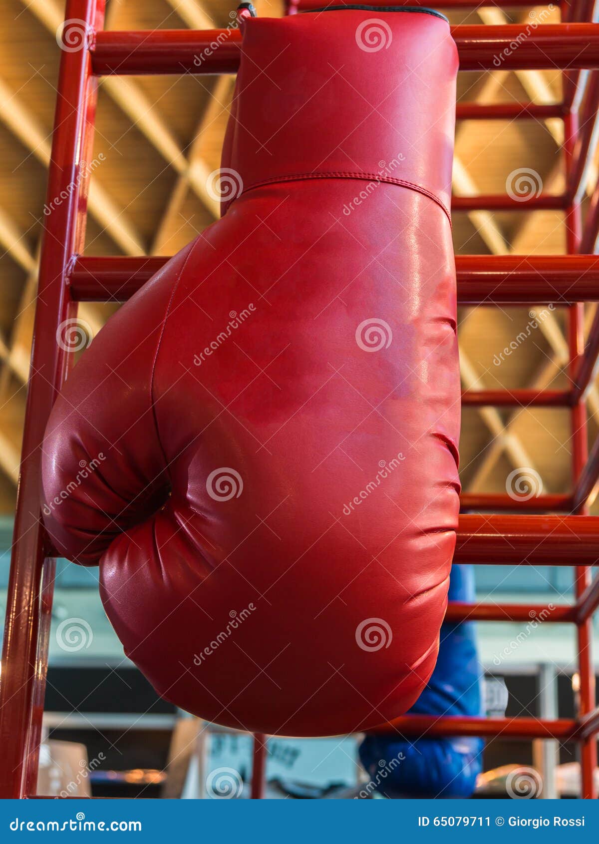 Red Leather Hanging Boxing Gloves Stock Image - Image of fighting ...