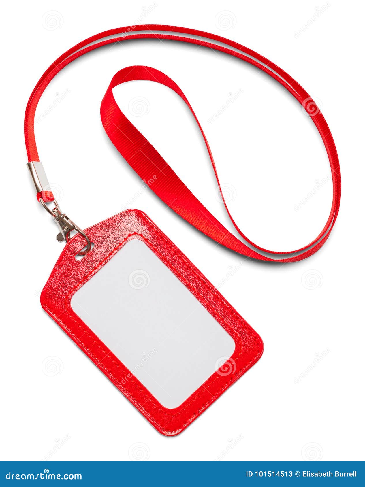 Red Lanyard Curled stock image. Image of badge, greeting - 101514513