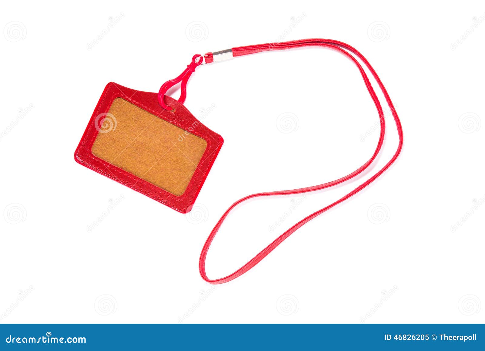 Red Leather Name Tag stock image. Image of permission - 46826205