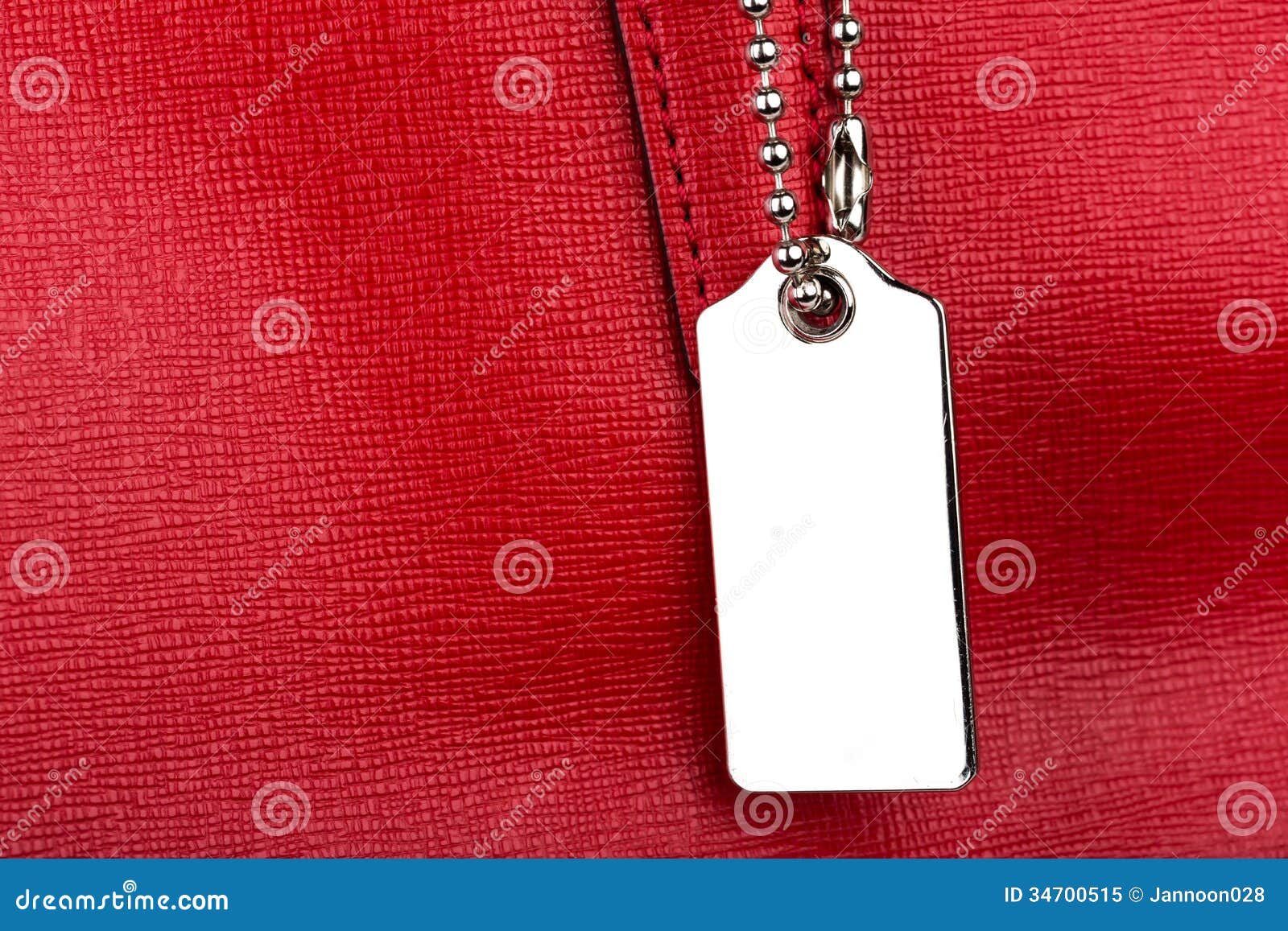 Red Leather Texture with Metal Tag Stock Image - Image of elegant ...