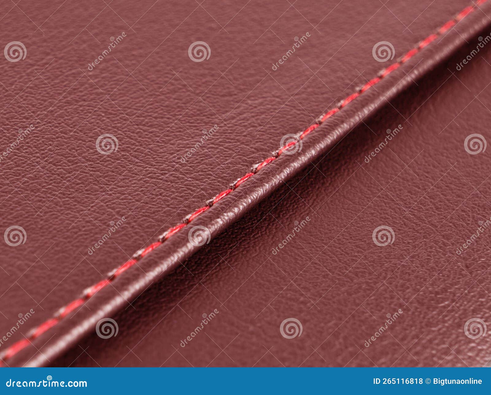 Red Leather Texture with Red Stitching. Part of Perforated Leather ...