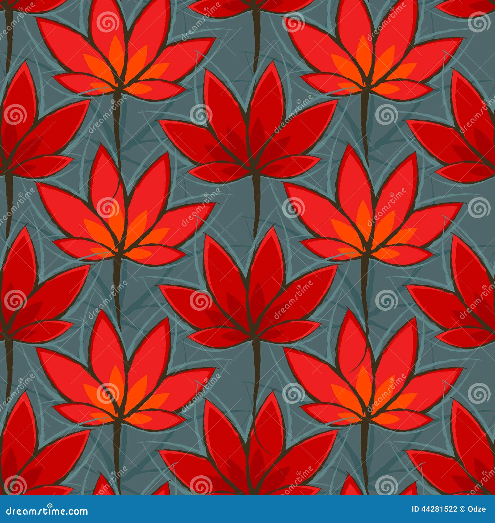 Red leaves stock vector. Illustration of background, graphic - 44281522