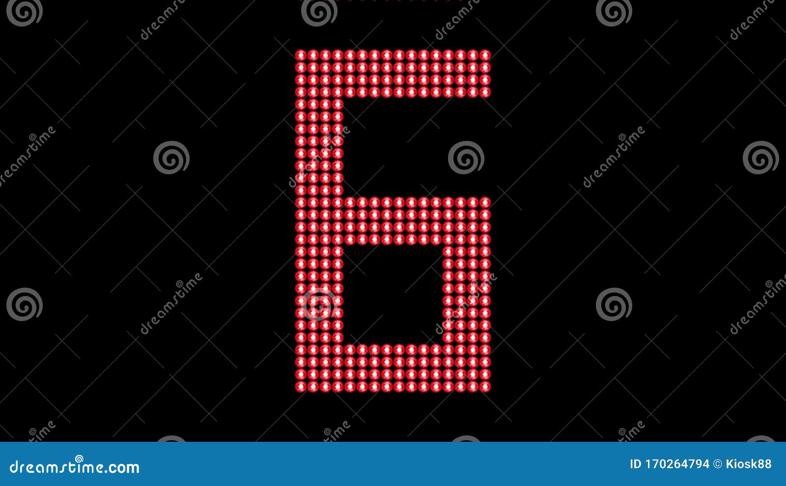 Red LED Array Countdown Animation Stock Footage - Video of line, number ...