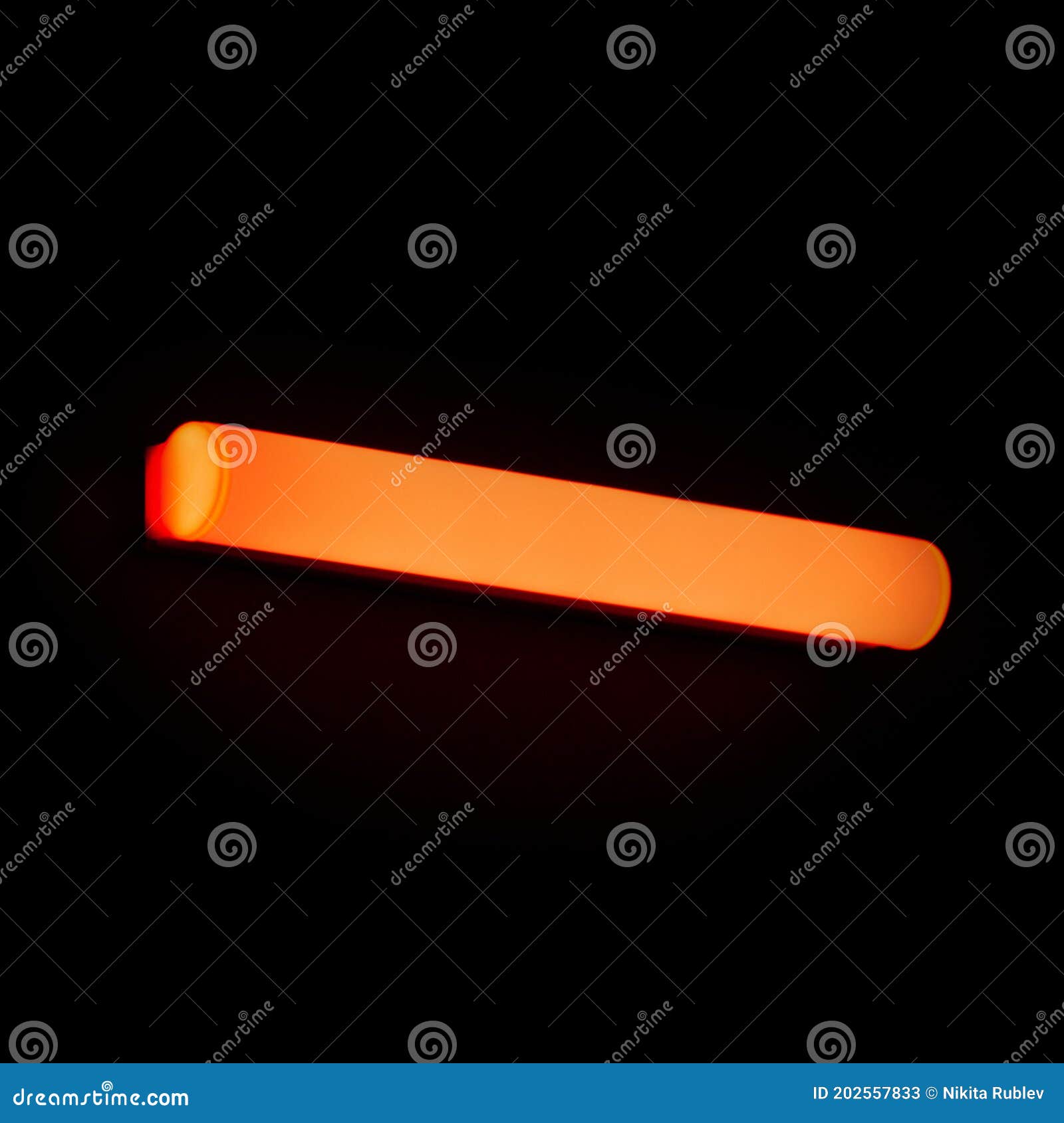 Red Led Decorative Light Bar on Black Background Stock Image - Image of ...