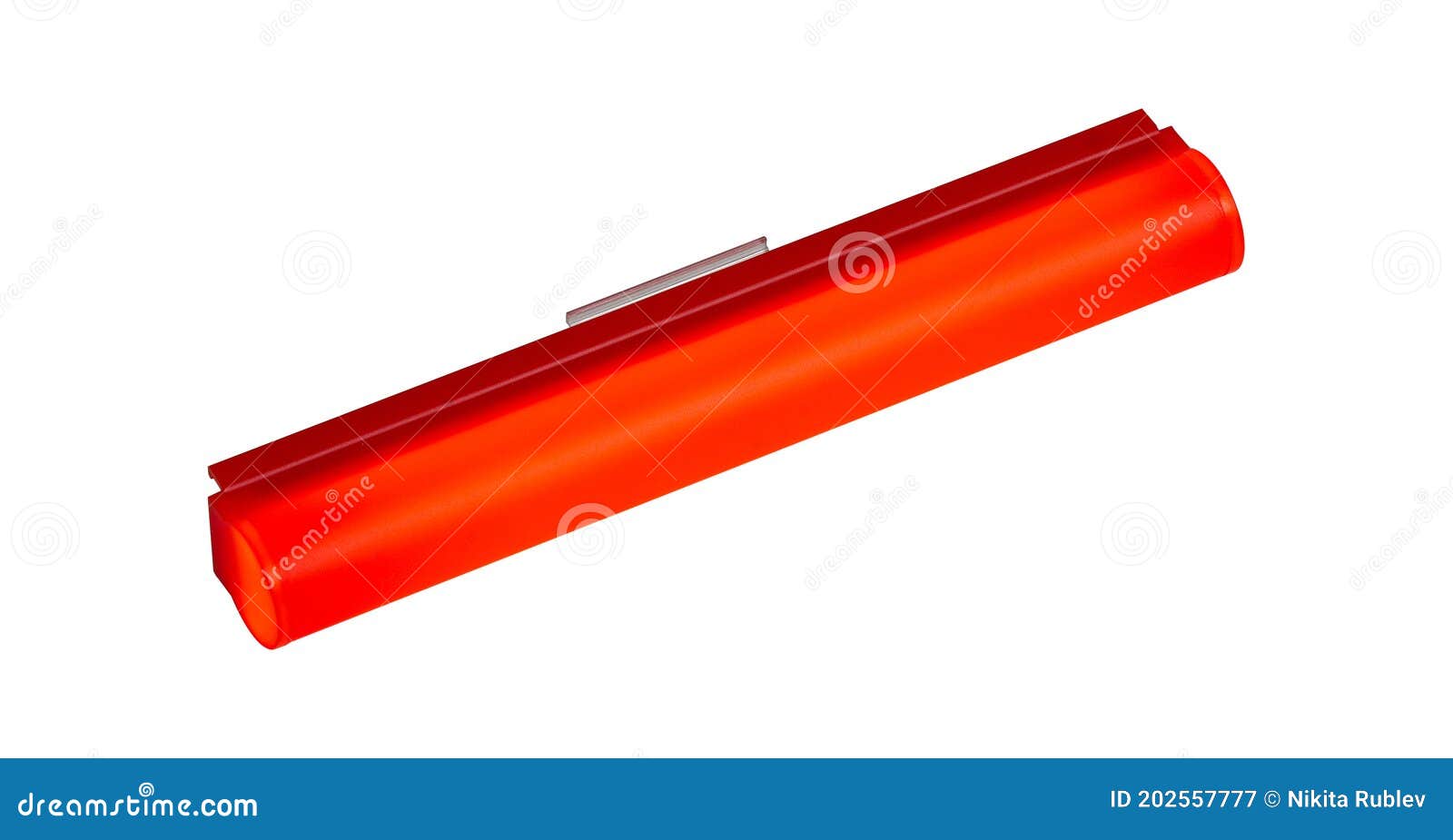 Red Led Decorative Light Bar on White Background Stock Image - Image of ...