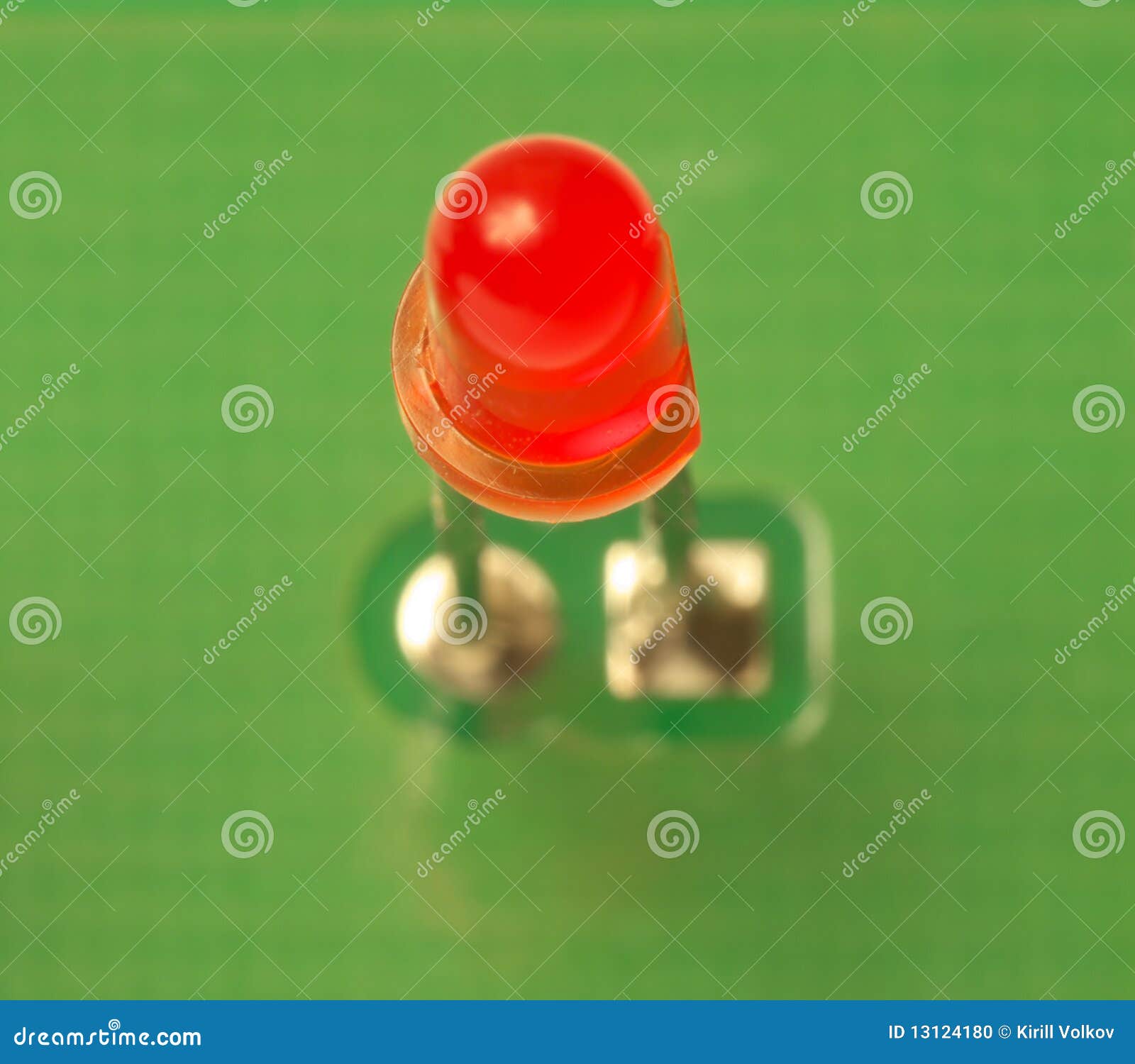 Red LED indicator stock photo. Image of electronic, lead - 13124180