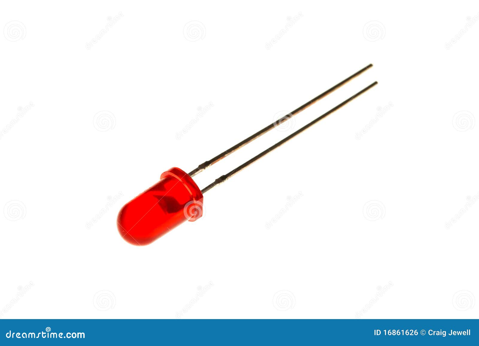 Red LED Isolated on White stock photo. Image of technology - 16861626